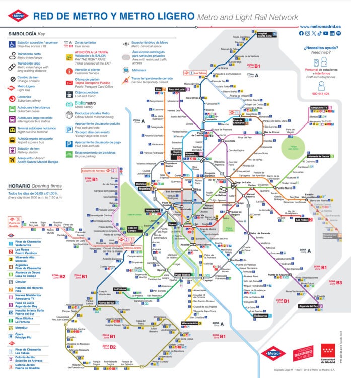 Metro de Madrid: Lineas, planos, red, aeropuerto y precios - Turismo ...